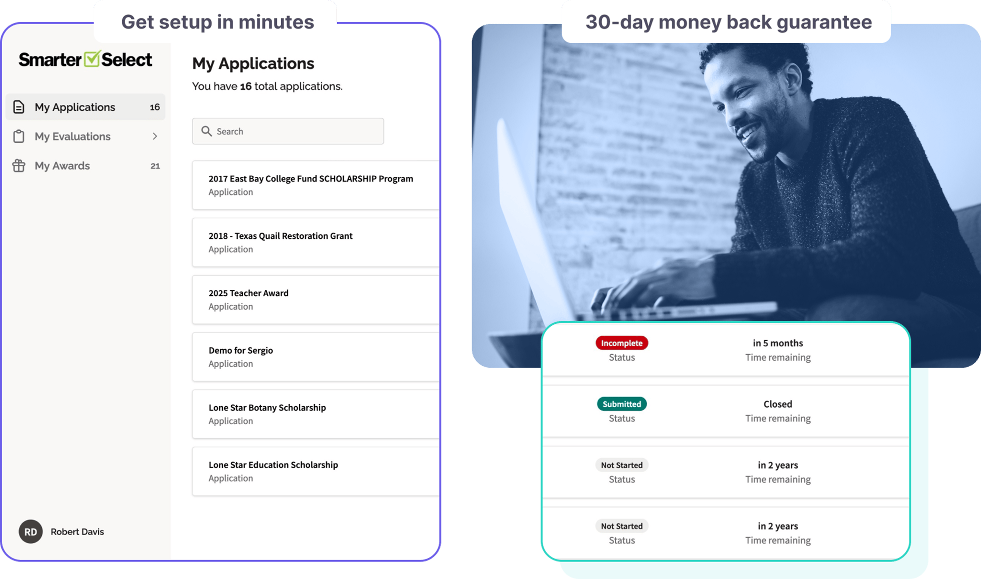 SmarterSelect - Application Management System priced for non-profits.
