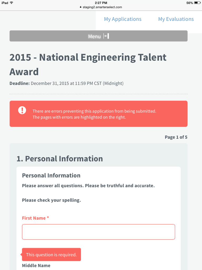 New UI - Applicants & Evaluators